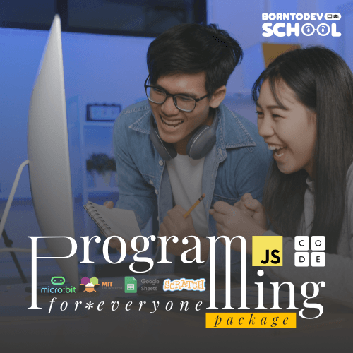 Programming for Everyone Package (Buy 1 GET 1 FREE) – BorntoDev เริ่มต้นเรียน เขียนโปรแกรม ขั้นเทพ