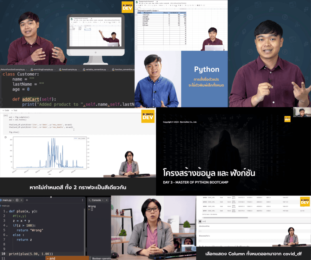Ultimate Python X – BorntoDev เริ่มต้นเรียน เขียนโปรแกรม ขั้นเทพ