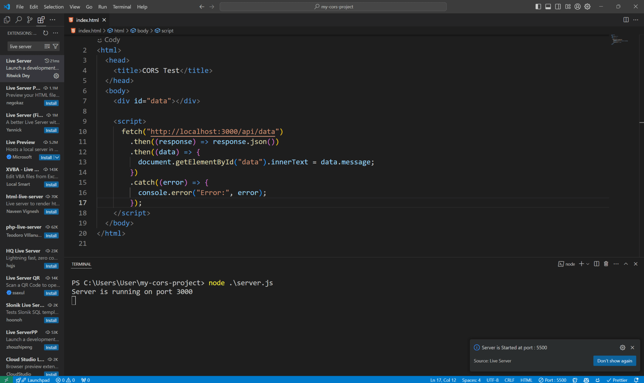 CORS ใน Node.js – BorntoDev เริ่มต้นเรียน เขียนโปรแกรม ขั้นเทพ