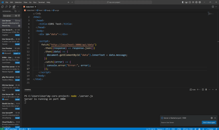 CORS ใน Node.js – BorntoDev เริ่มต้นเรียน เขียนโปรแกรม ขั้นเทพ