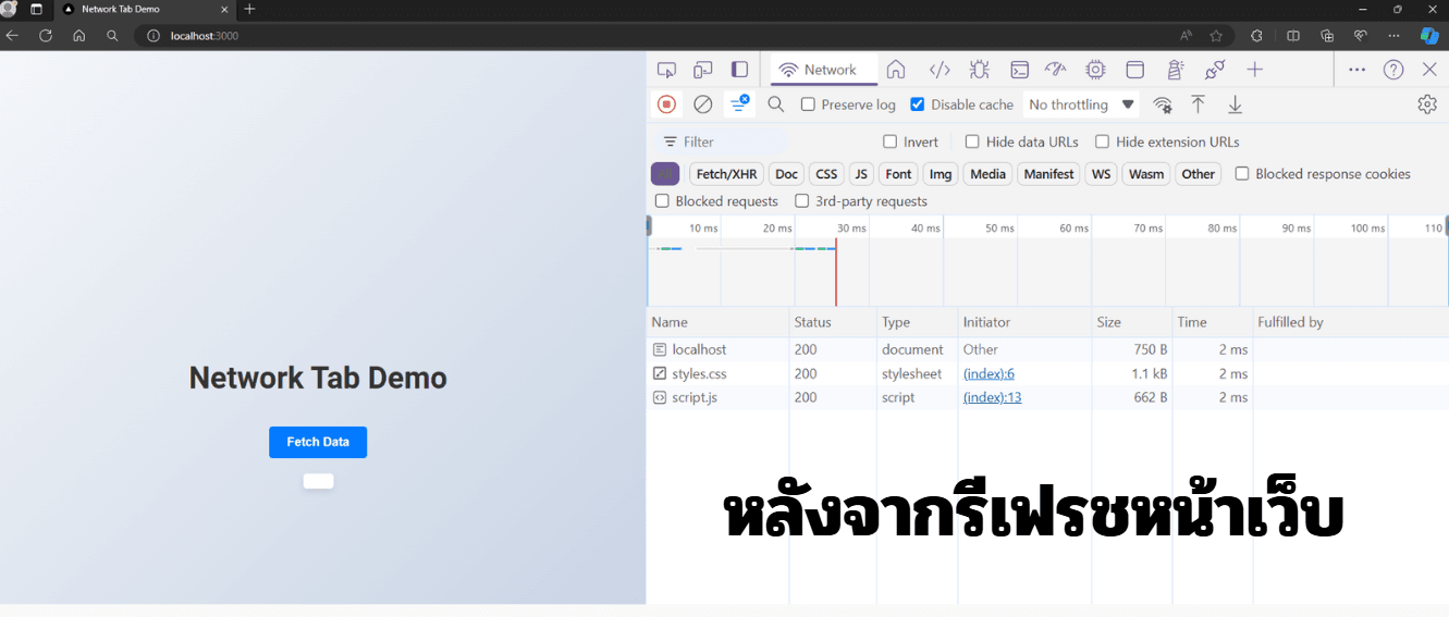 เจาะลึกการใช้งาน Network Tab บน Devtool – BorntoDev เริ่มต้นเรียน เขียนโปรแกรม ขั้นเทพ